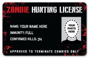 Zombie Hunting License - Crazy ID